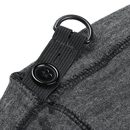 Women's Pregnant Pants Workout Active Stretchy Pants Capri Maternity Leggings Over The Belly Maternity Trousers (Dark Gray, L)