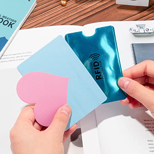 RAYNAG 25 RFID Blocking Credit Card Sleeves ID Card Holders Identity Theft Protection Aluminum Foil Covers, Fits Wallet/Purse Slot Perfectly