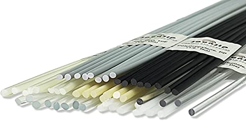 JOUNJIP Plastic Welding Rods- 7 Types of Welding Plastic (PP PU ABS PE TPO PA PC) Most Common Plastics- For Use With Jounjip Plastic Welding Kit- 52 Pack of 13" x 1/8" Dia