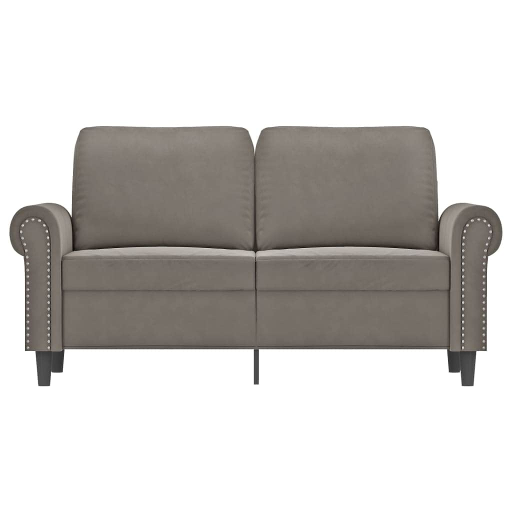 FAMIROSA 2-Seater Sofa Light Gray 47.2" Velvet (Weight: 51.81 lbs)