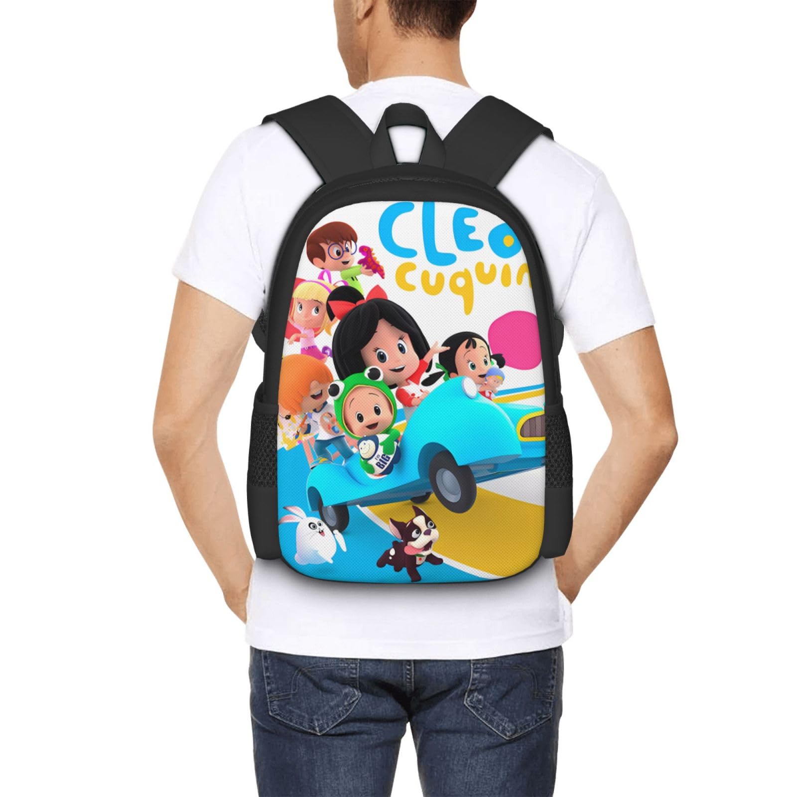 GLGFAS Cleo Anime Cuquin Backpack Large Capacity Leisure Travel Backpack Book Bag Outgoing Daypack 12.5x5.5x16.5 inch