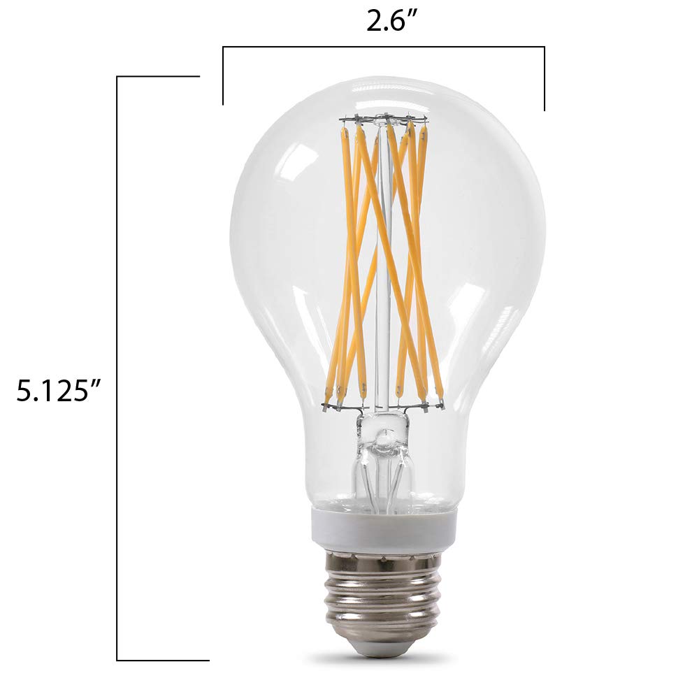 Feit Electric BPA19100CL950CAFI2RP 100W DM A21 LED Light Bulb, 2-Pack