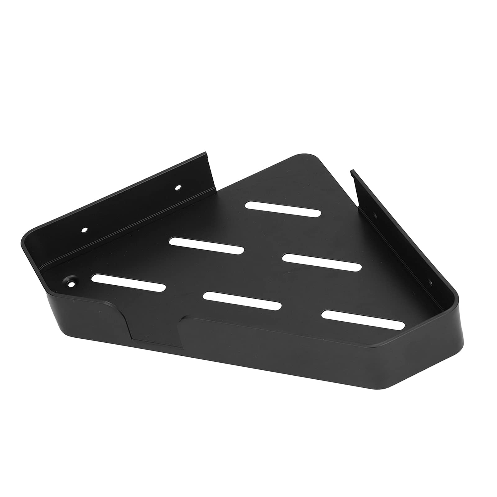Hilitand Bathroom Corner Rack, Wall Mounted EuropeanStyle Black Space Aluminum Shower Corner Shelf Single Layer Storage Rack for Bathroom, Shelf Baskets