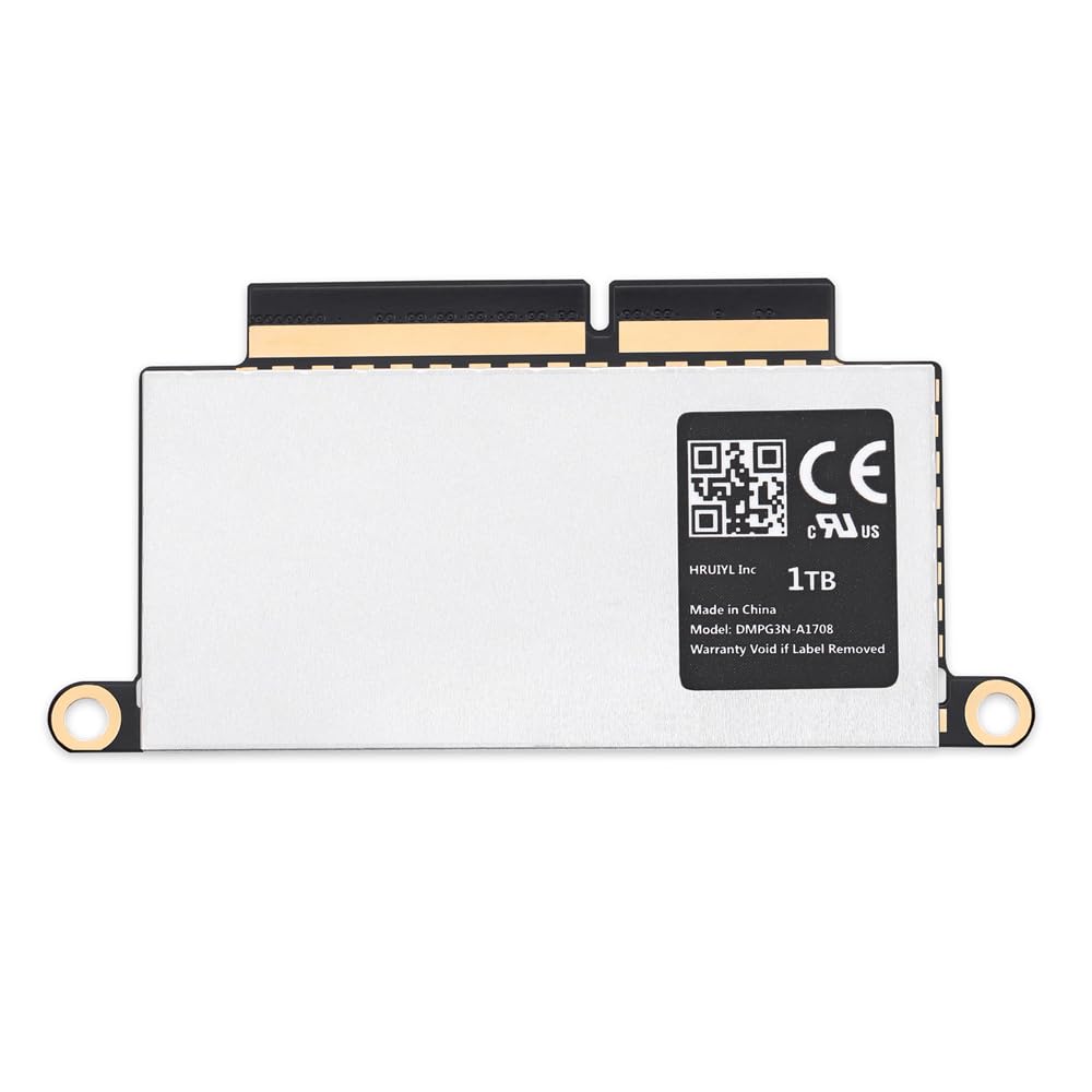 HRUIYL 1TB NVMe PCle SSD 3D TLC Flash Hard Drive with Tools for Upgrade 2016 2017 13" MacBook PRO A1708(EMC 2978/3164 Non-Touch Bar Models(Late 2016-Mid 2017 Year) (1TB)