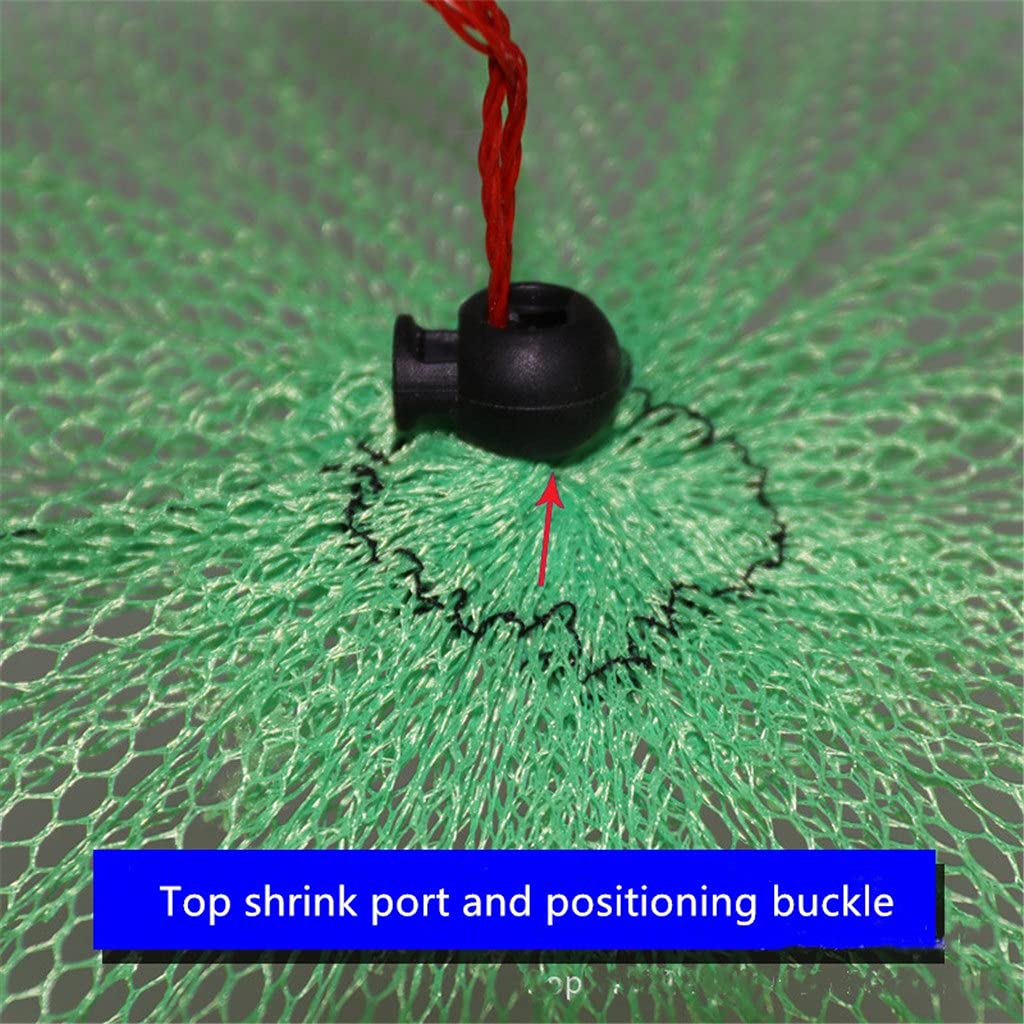 FZZDP 2 Layers Portable Fishing Net Fish Shrimp Mesh Cage Cast Net Fishing Trap Network Foldable Fishing Net Tackle 50 X 30cm