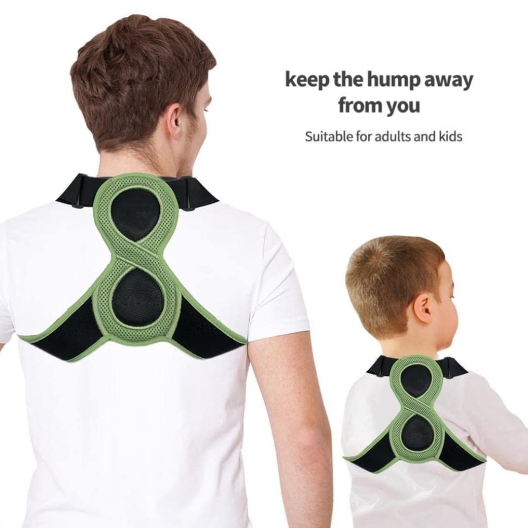 Gcroet Posture Corrector for Men and Women,Back Support Adjustable Lightweight Posture Corrector, Helps Relieve Back Strain, Slouching, and Text Neck, Moisture Wicking Hemp Fibers Posture