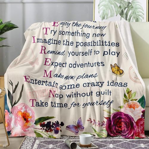 Hcoviv Retirement Gifts for Women Blanket 60"X 50", Funny Female Retirement Party Decorations Gift Ideas - Best Female Retirement Gifts - Unique Going Away Gift for Coworker, Friends Throw Blankets