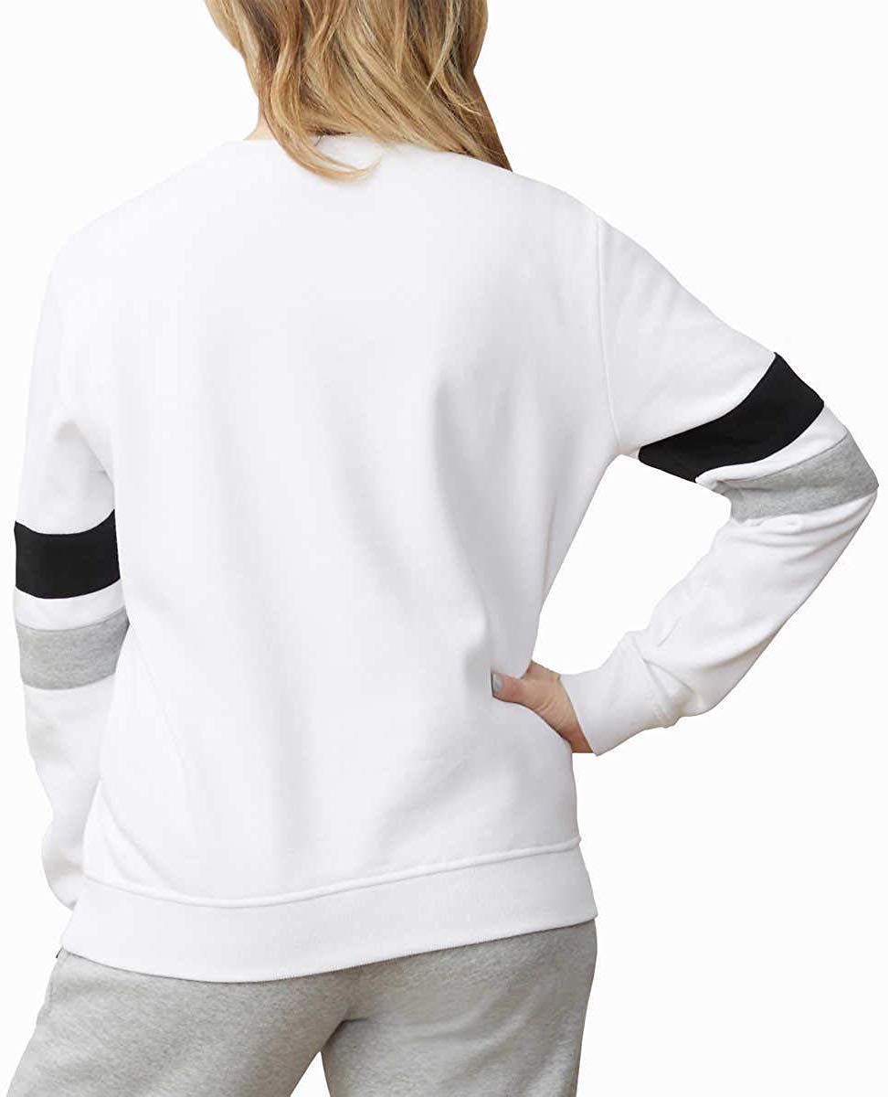 Fila Women's Michele Pullover Crewneck Sweatshirt (Small White) - New