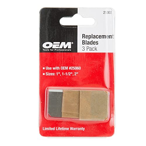 OEMTOOLS 25302 3 Piece Heavy Duty Steel Scraper Blades