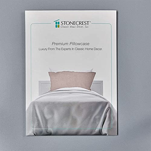 STONECREST Ruffle Satin Pillow Sham for Hair and Skin, Soft Silky Satin Pillow Cover with Envelop Closure Pillowcase Set of 2(20" x 30")(Petal Pink, Queen)