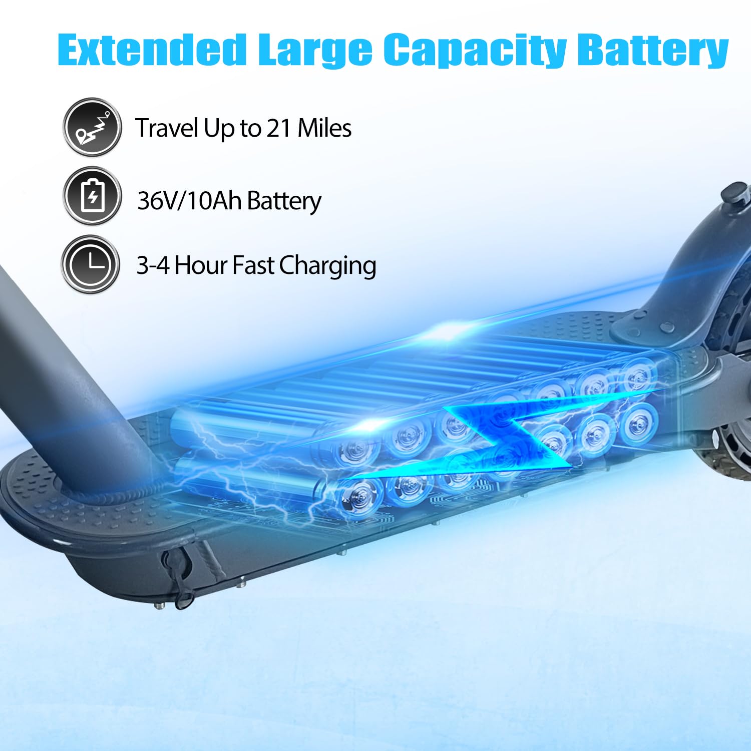 Evdekoru Electric Scooter for Adult, 350W Motor Portable Folding Commuting Scooter for Adults, Up to 19 Mph & 19-21 Miles Long-Range, 8.5''Tires, Double Braking, LED Display E Scooter with App Control