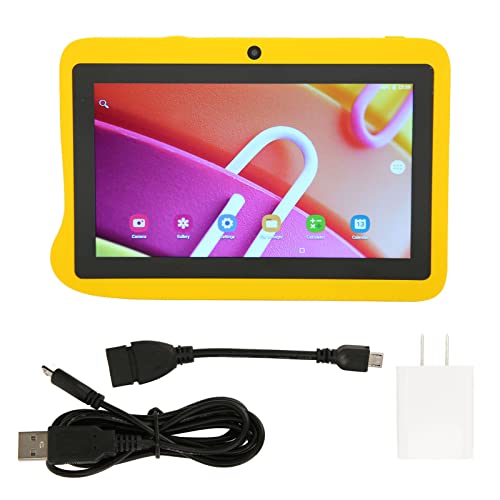 Kids Tablet, HD Tablet with Dual Camera US Plug 100-240V 2GB RAM 32GB ROM ABS Game Case (US Plug)