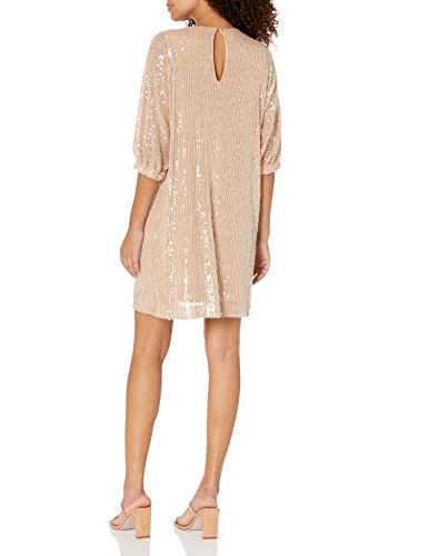 Trina Turk Women's Sequin t Shirt Dress, Almondine