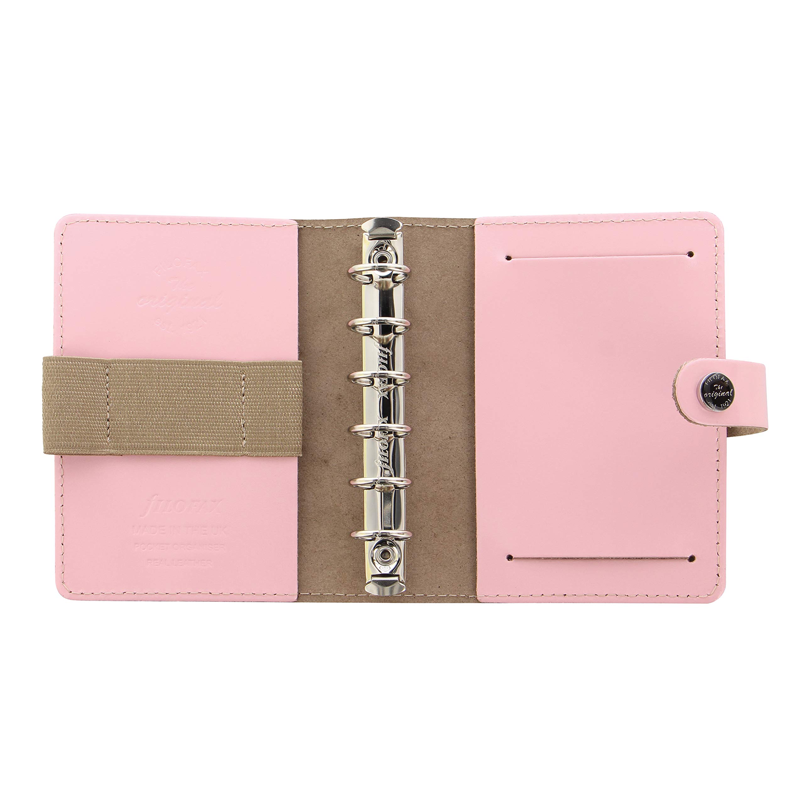 Filofax 2021 The Original Patent Rose - Pocket, 6 Rings, Includes Week On 2 Pages Calendar Diary, Multilingual (C026081-21)