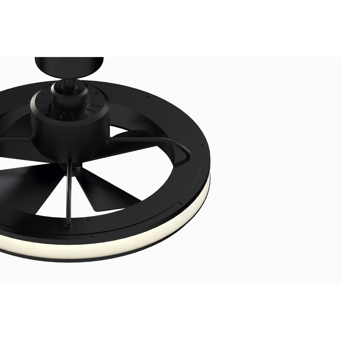 Fanimation Gleam Indoor/Outdoor Ceiling Fan with LED Light Kit 16 inch - Black