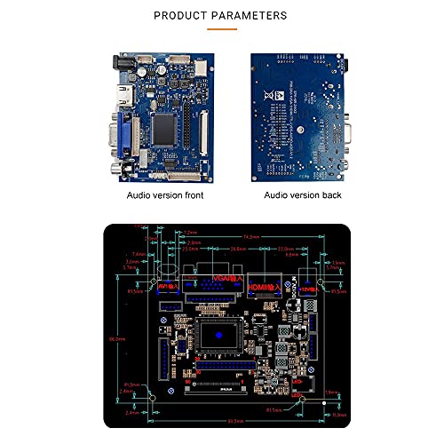 MACIMO 7 Inch 1024 X 600 LCD Screen Display Driver Board W/Driver Board Monitor for Support AV Reversing Priority