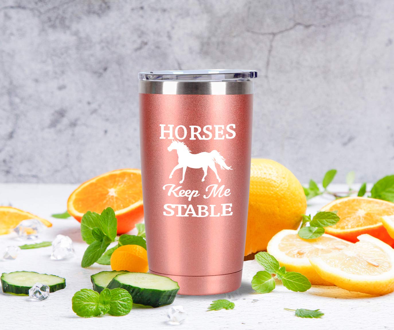 Horse Gifts For Women, Horses Keep Me Stable Travel Tumbler, Funny Birthday Christmas Gifts for Horse Lovers Equestrian Cowgirls Mom Friends Aunt Sister, 20 Oz Insulated Stainless Steel Tumbler