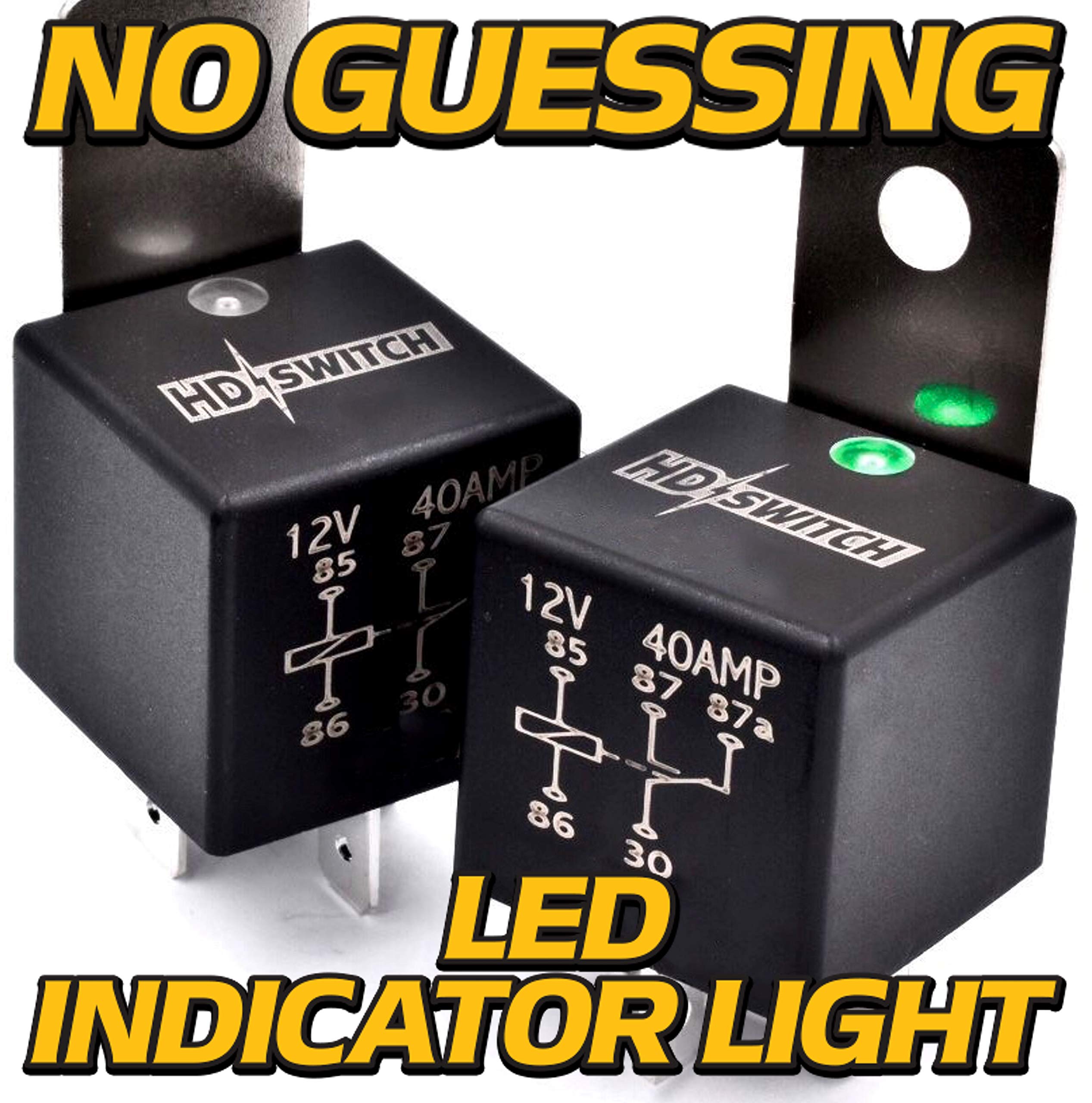 HD Switch (3 Pack 12V 40A Waterproof Relay Replaces Husqvarna AYP Craftsman 539102914, 539 10 29-14 w/LED Indicator Light & Dielectric Grease