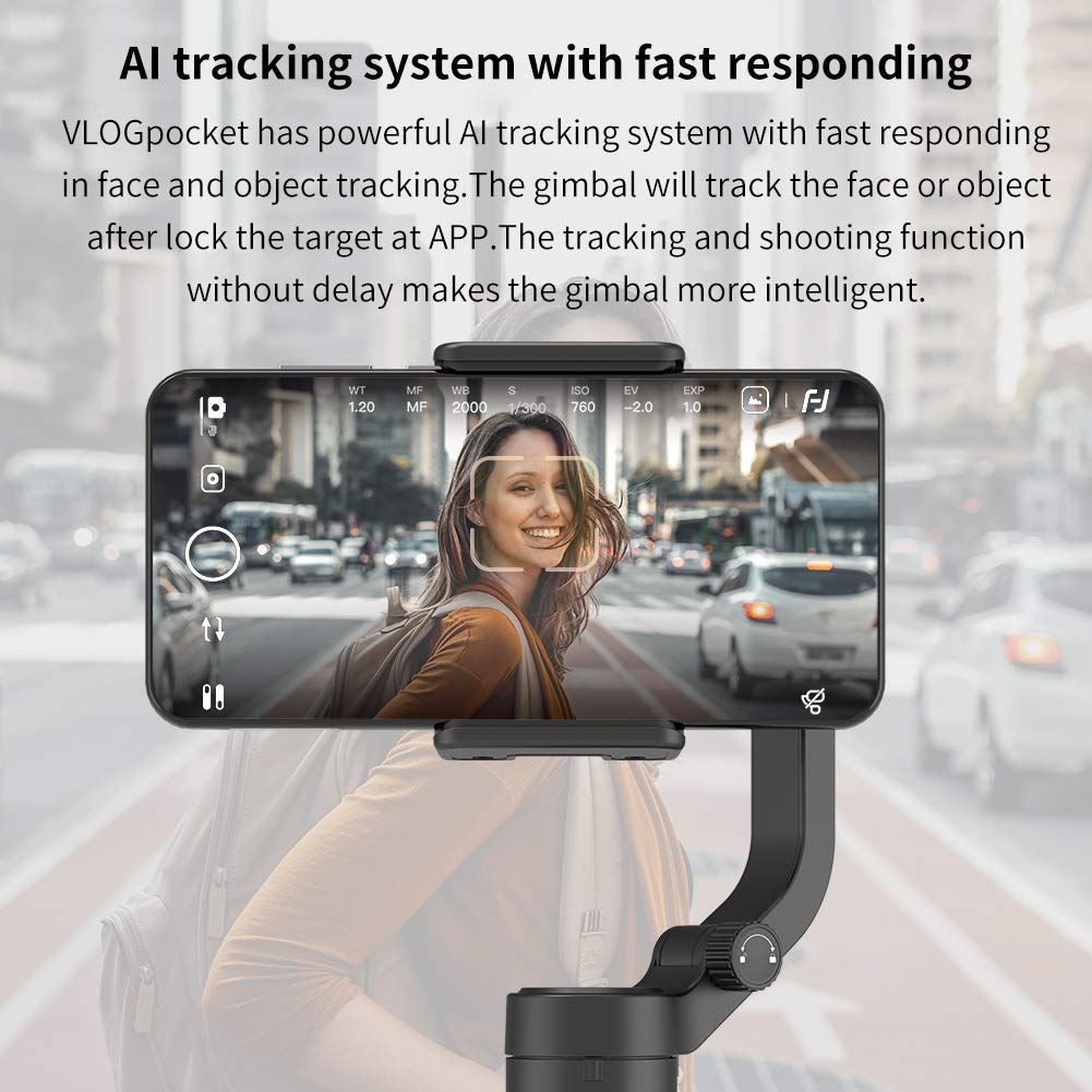 FeiyuTech Official VLOG Pocket 3 Axis Smartphone Gimbal Handheld Stabilizer Vlog YouTube TIK Tok Live Video Fits iPhone SE 11 Pro XR X Android Smartphone Samsung Note 9 S10+ Huawei P40 P30 P20 Pro