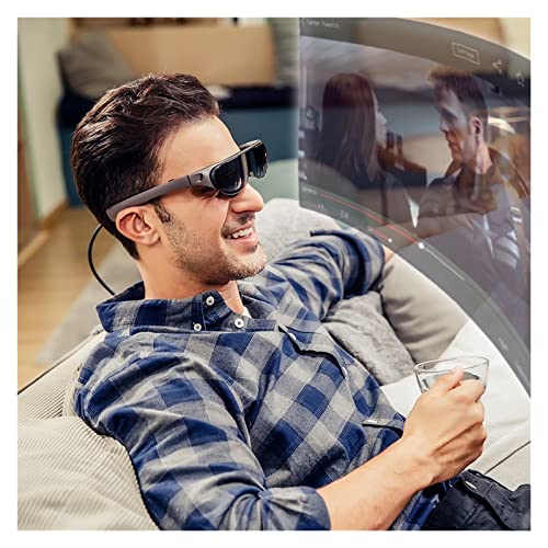 KLEEME AR Glasses Portable 120 Inch Virtual Screen and Voice Control Smart Glasses Cinema Glasses Compatible with All Devices
