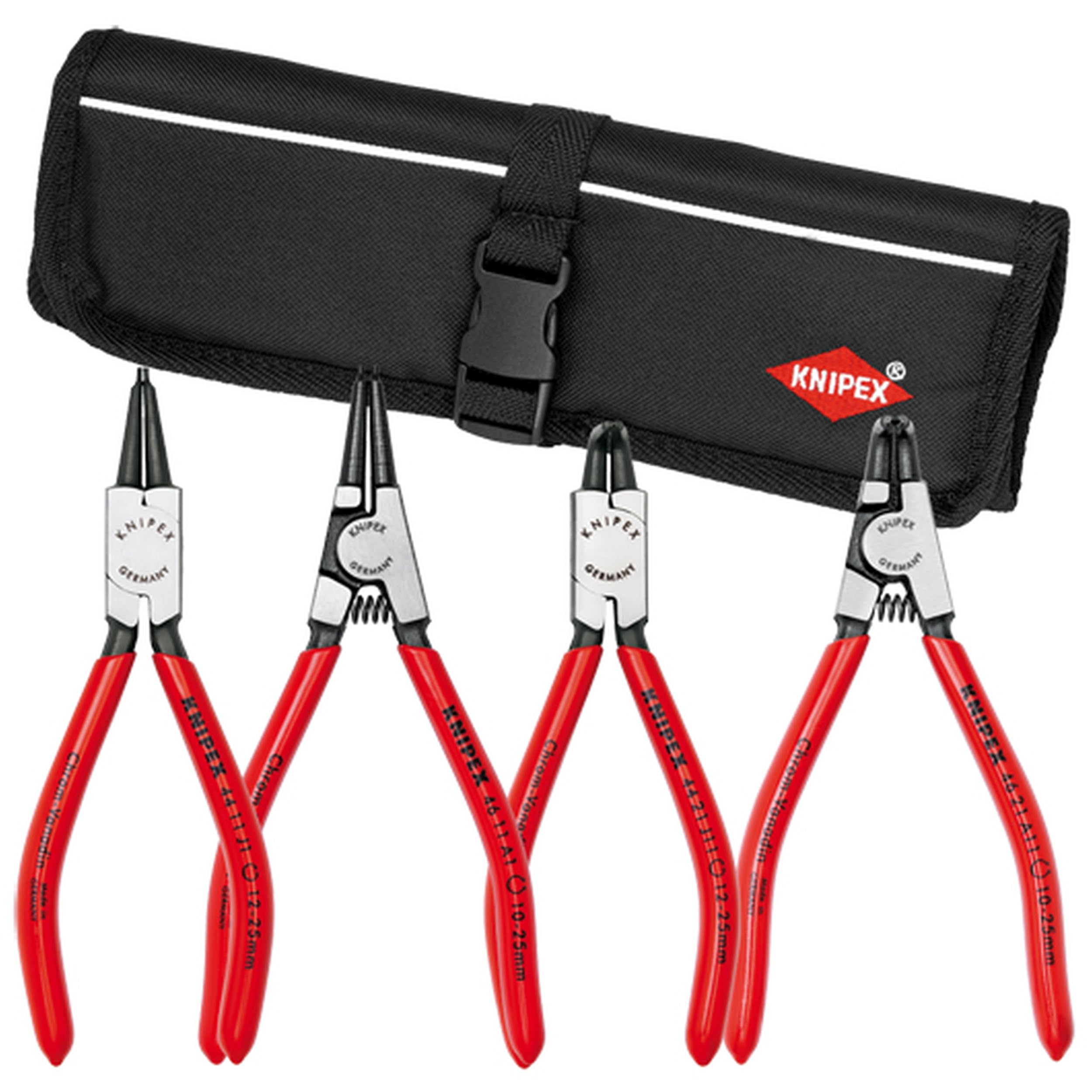 KNIPEX Tools - 4 Piece Circlip Set In Pouch Straight & 90 Degree (9K001952US)