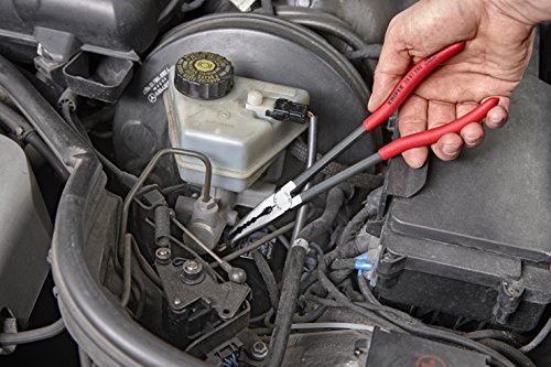 KNIPEX Tools - 2 Piece Extra Long Needle Nose Pliers Set With Keeper Pouch (28 71 280, 28 81 280 and 9K 00 90 12 US) (9K0080128US)