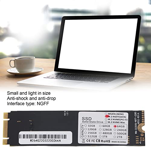 M.2 SSD, Thin NGFF SSD Universal Anti Drop for PC for Laptop for Tablet(#1)