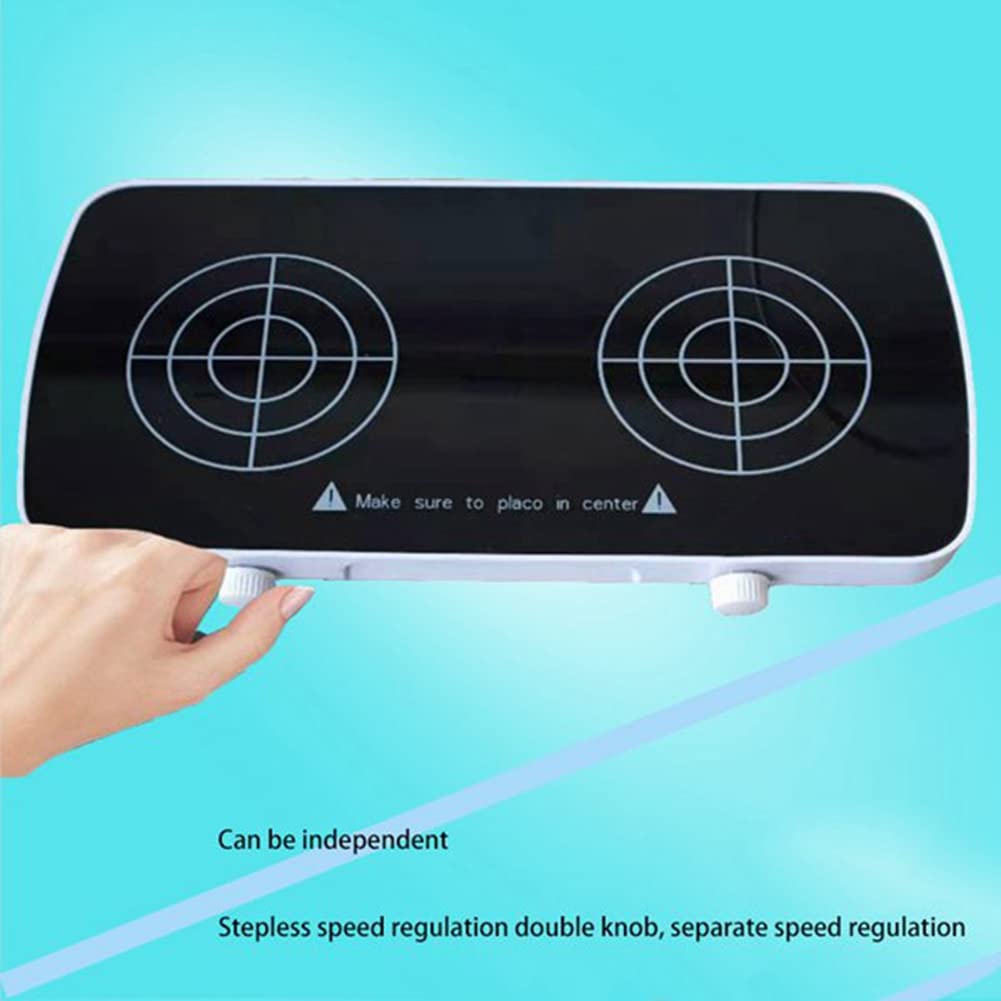 MECHPLOW Magnetic Stirrer with Stir Bar,2 Working Panel Lab Mixer,1L+1L Capacity,0-4000RPM Adjusat Speed