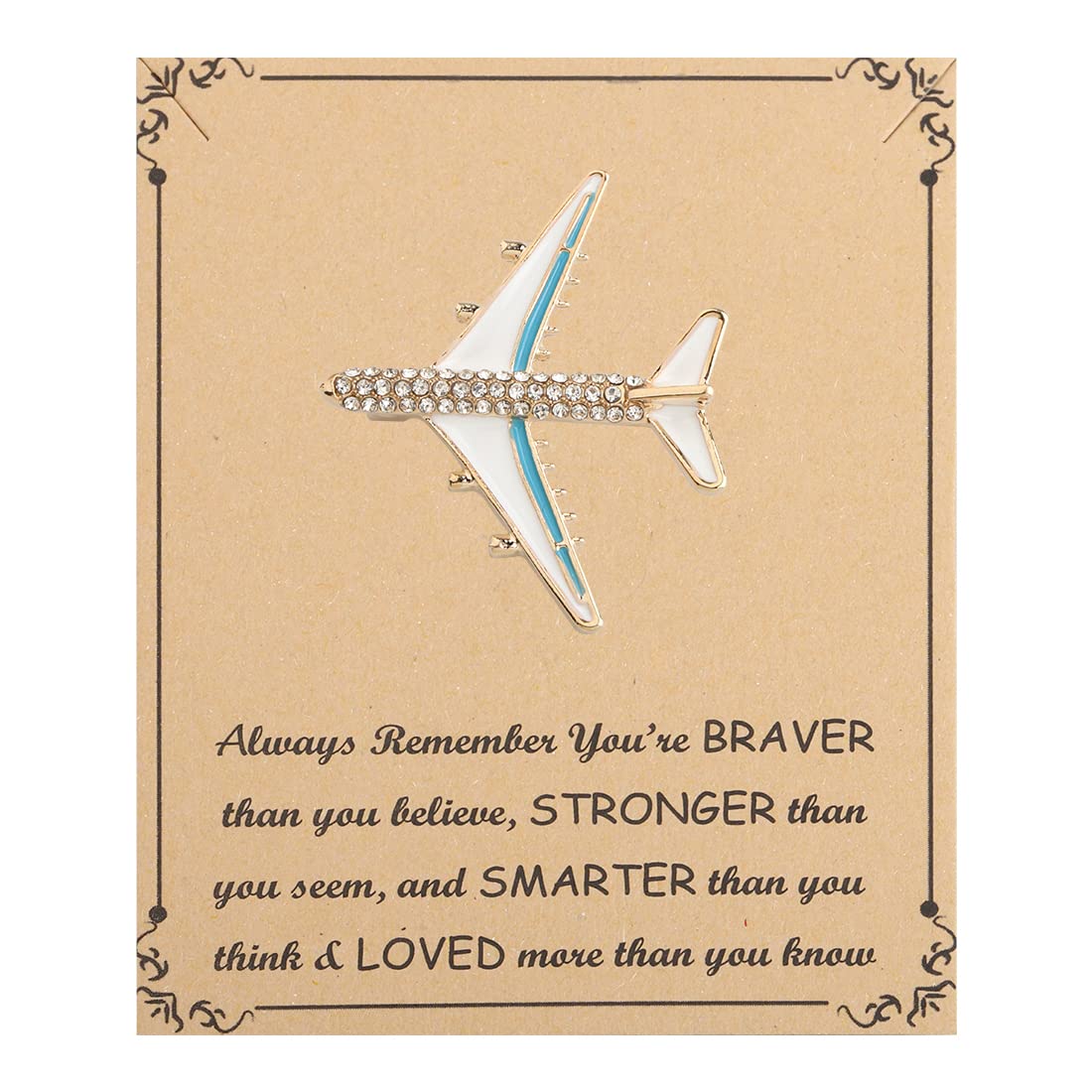 FUSTMW Airplane Brooch Pin Pilot Gifts Flight Attendant Graduation Gifts Aviation Crew Gifts for Pilot Students(Brooch)