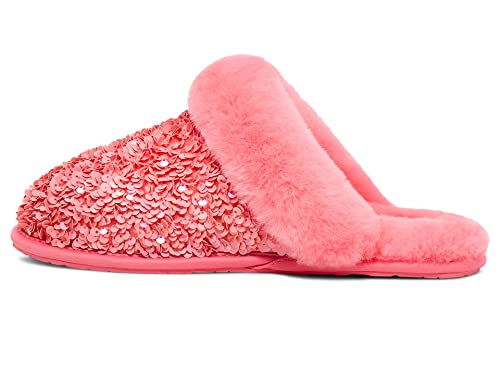 UGG Women's Scuffette II Chunky Sequin Slipper, Pink Jasmine, 5