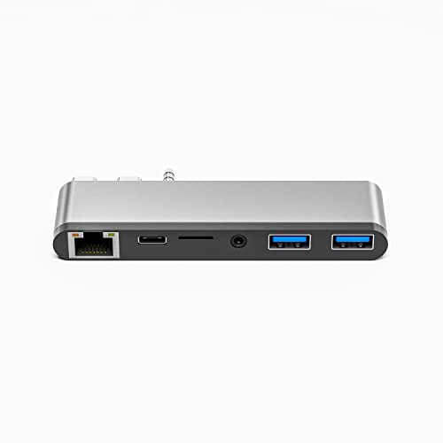 KIHENG USB Hub 3.0, USB C Adapter and 6-in-3 Docking Station , USB C Hub only Apply for MacBook Pro 2021