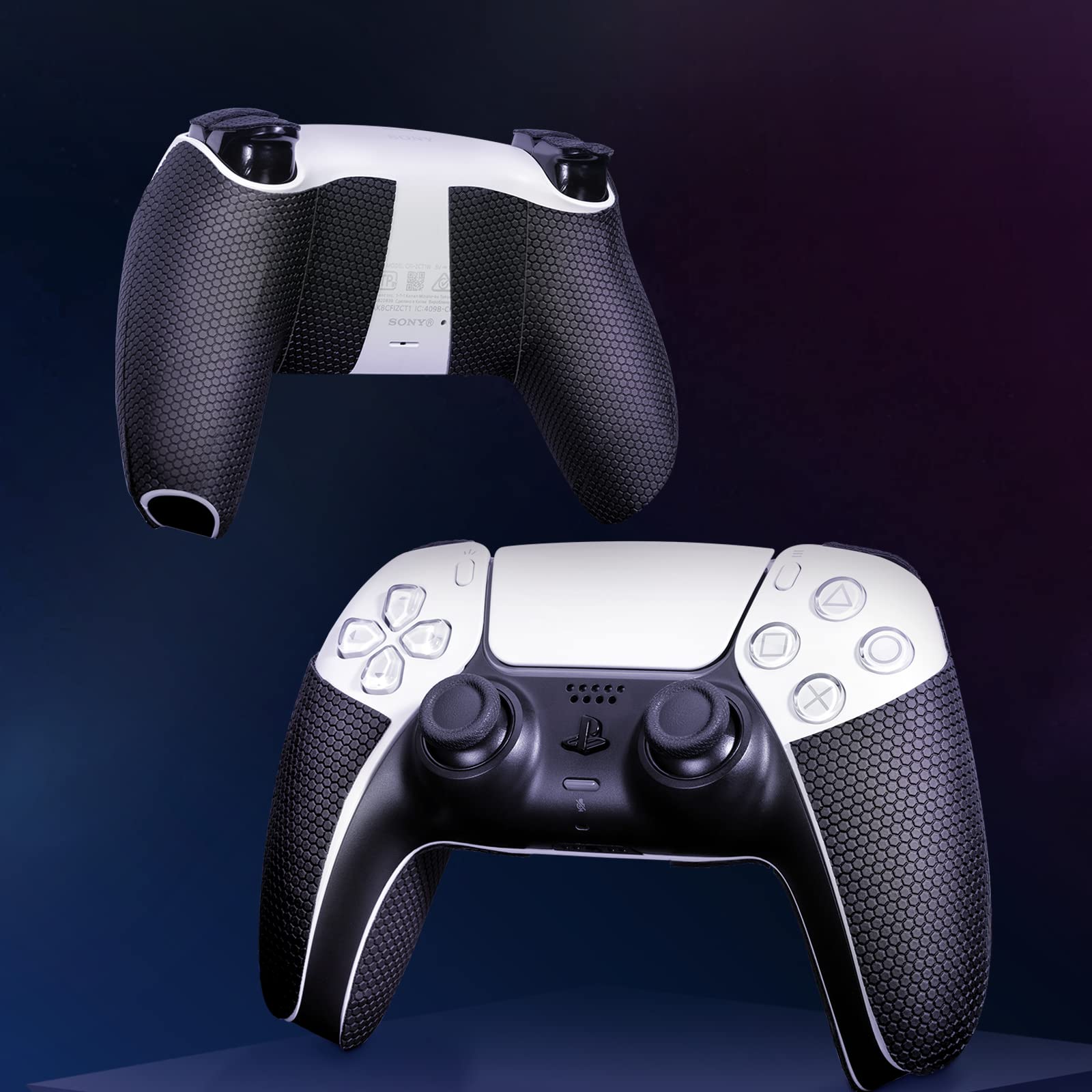 GeekShare Anti-Skid Skin Stickers Controller Grip Cover for PlayStation 5-Sweat-Absorbent Textured Controller Sticker Cover for PS5 Accessories (10PCS)