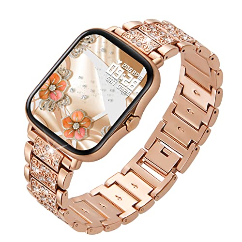 soinfo Smart Watch for Women, Call Receive/Dial Smartwatch for Android iOS Phones, Waterproof Activity Fitness Tracker with Full Touch Color Screen Heart Rate Sleep Monitor Pedometer, Gifts for Women