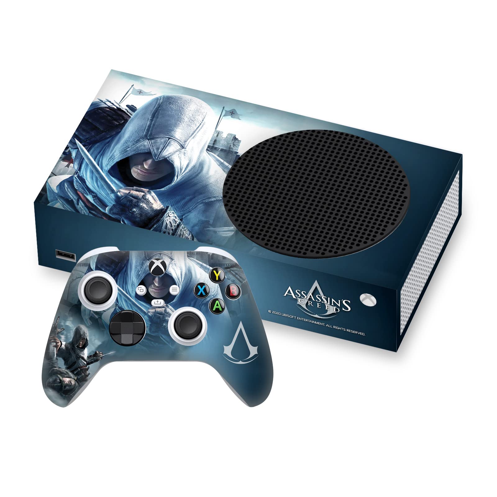 Head Case Designs Officially Licensed Assassin's Creed Key Art Altaรฏr Graphics Vinyl Sticker Gaming Skin Decal Cover Compatible with Xbox Series S Console and Controller Bundle