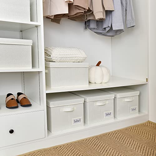 GRANNY SAYS Bundle of 3-Pack Rectangle Storage Bins & 3-Pack Closet Storage Bins with Lids
