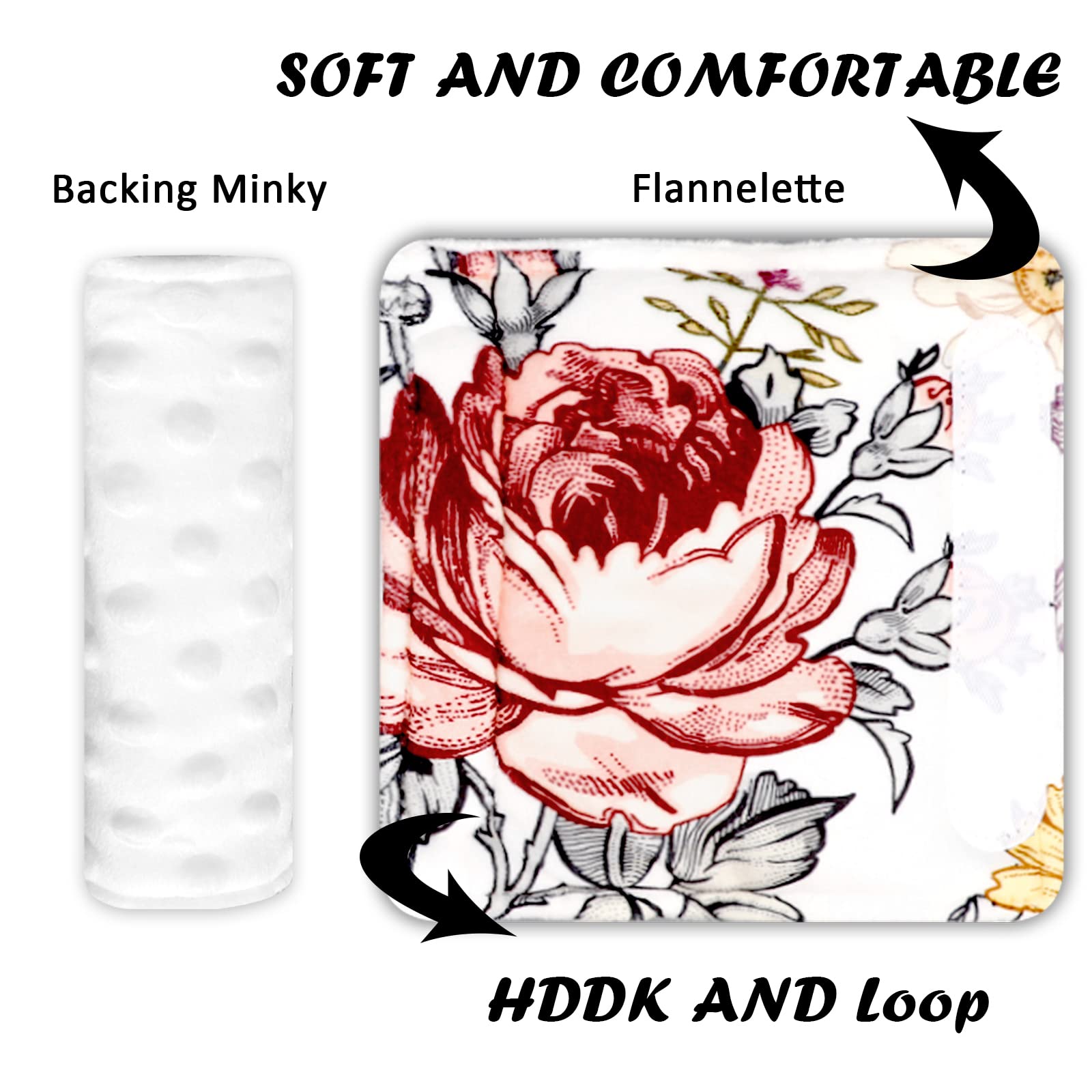 HNHUAMING Baby Car Seat Strap Covers Shoulder Pads for Baby Kid, Super Soft Infant Carseat Belt Covers for All Car Seat Stroller, Floral