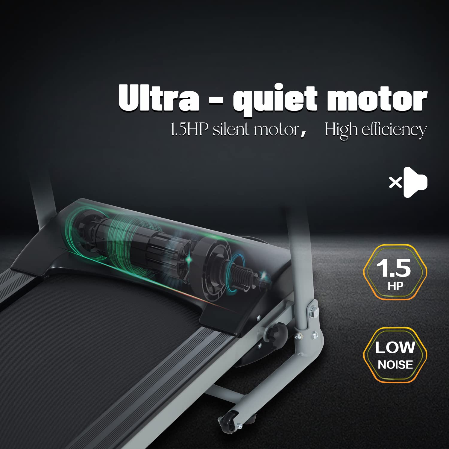 FYC Folding Treadmill for Small Apartment, Electric Motorized Running Machine for Gym Home, Fitness Workout Jogging Walking Easily Install Space Save