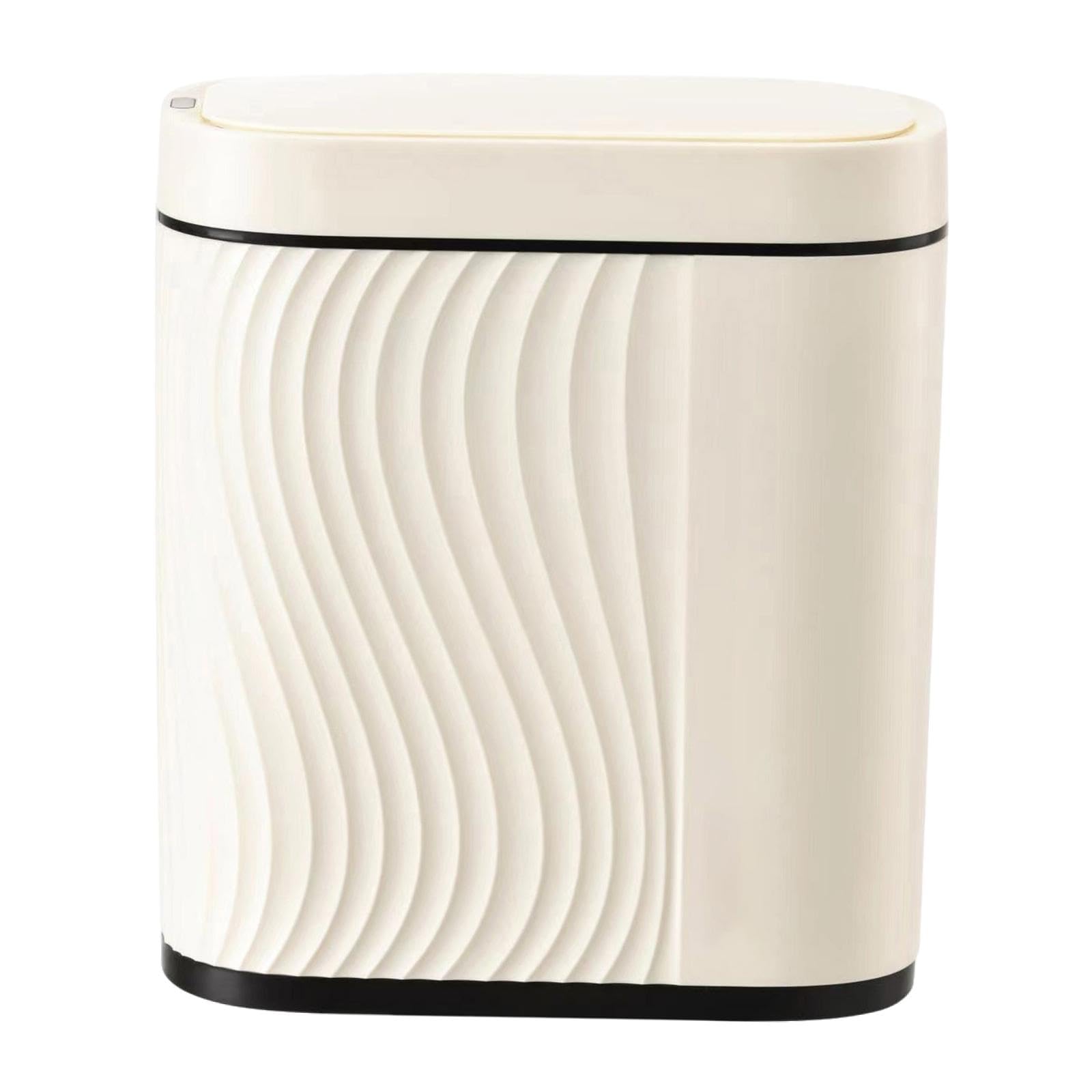 MagiDeal Smart Induction Trash Bin Intelligent Trash Bin 2.1 Gallon Sealed Lid Automatic Touchless Motion Garbage Can for Toilet Hotel, Beige, 26.5cmx29.5cmx14cm