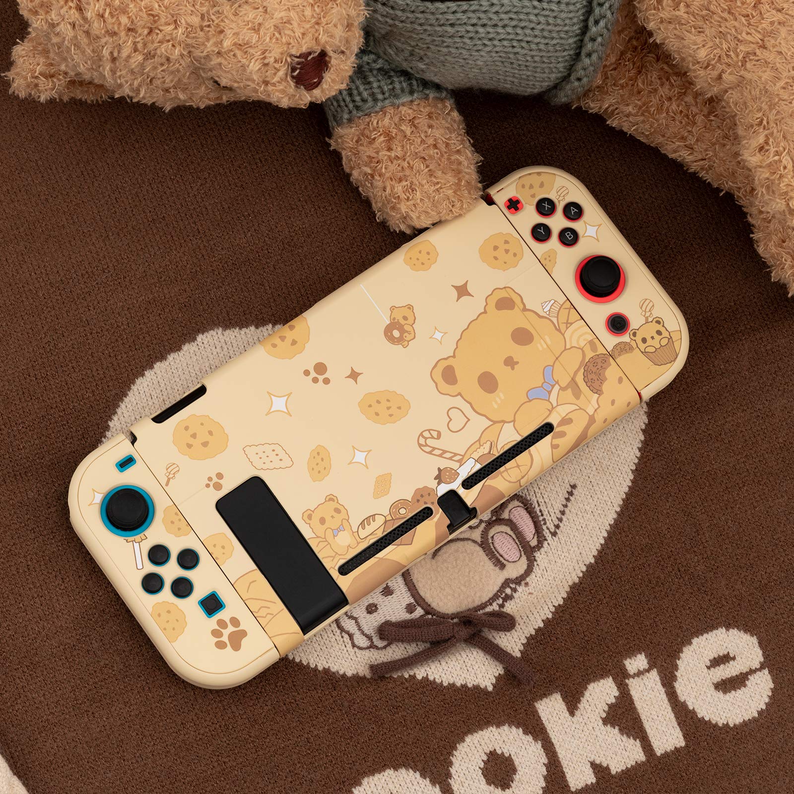 GeekShare Protective Case Slim Cover Case Compatible with Nintendo Switch and Joy-Con - Shock-Absorption and Anti-Scratch - Mousse Bear
