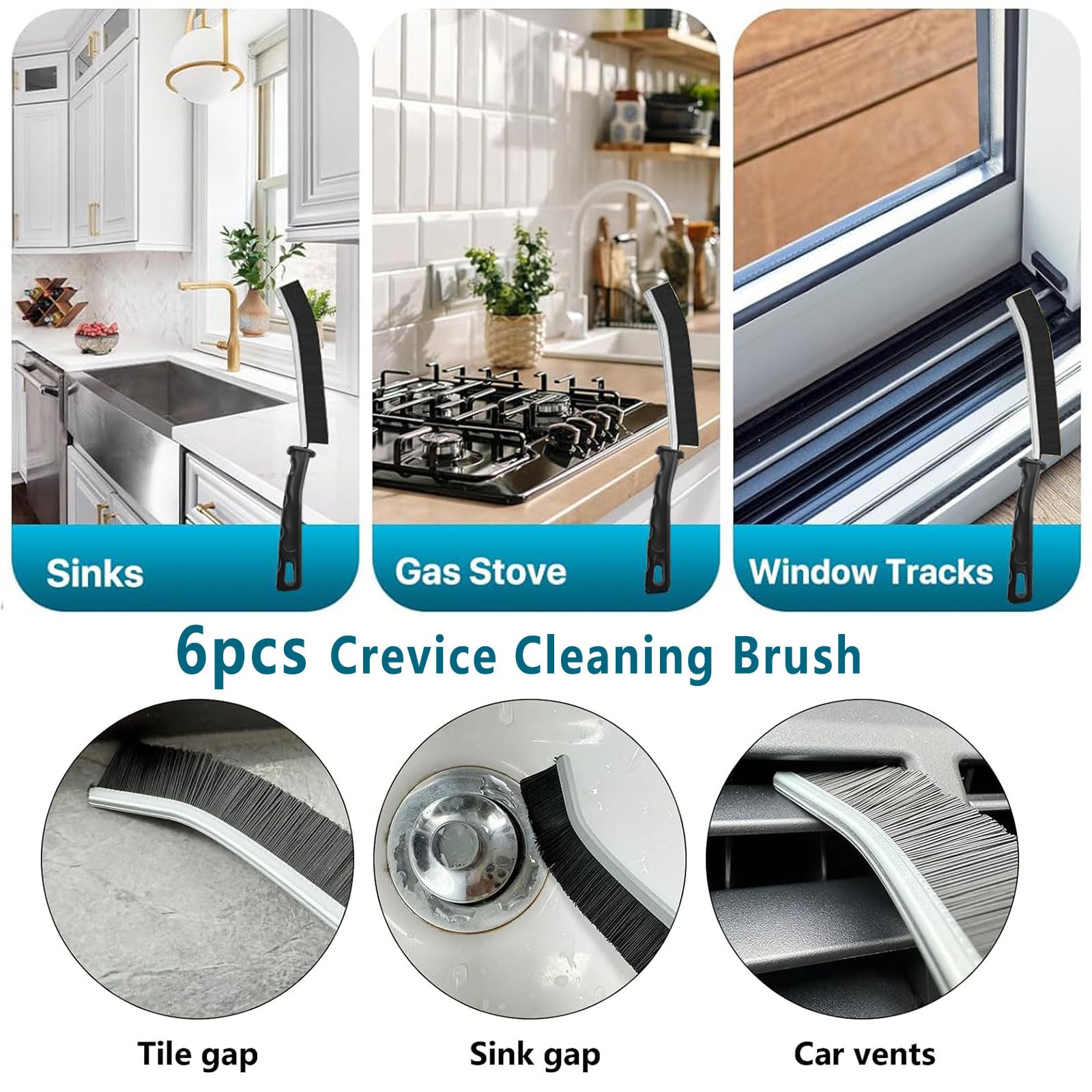 Gap Cleaning Brush, Dead Corners Multifunctional Brushes,Bathroom Crevice Gaps Cleaning Brush,Clean The Dead Corners of Bathroom Kitchen Tiles for Bathroom Kitchen Tiles Window Slots (5pcs)