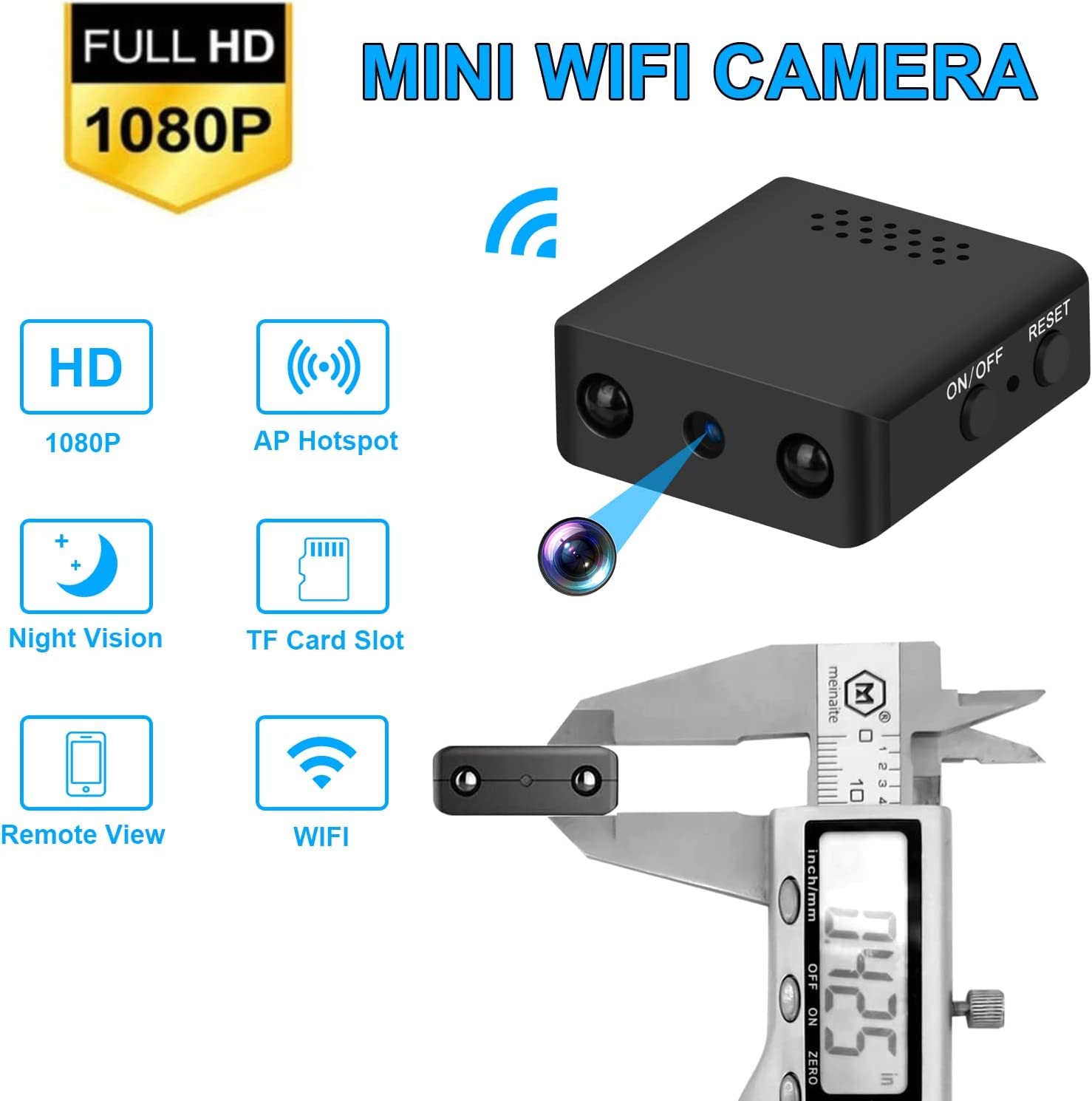 Home Small Wireless WiFi Camera Hidden Spy Cameras,HD1080P Portable Vdeo Surveillance Security Camera,Night Vision,Motion Detection, Remote Viewing for Security with iOSAndroid APP,for Indoor Outdoor