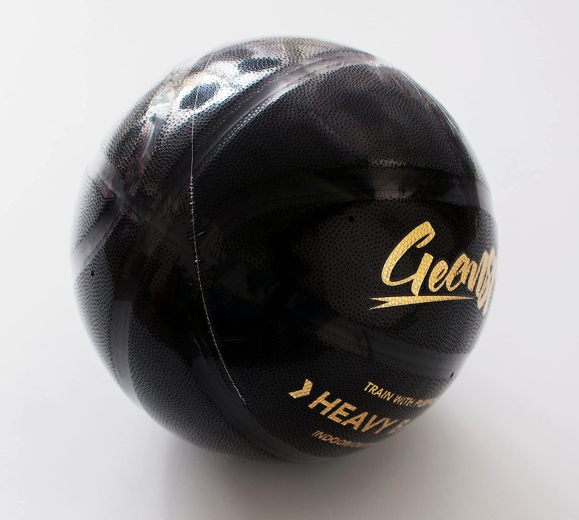 GEEMSPO Official Size 7/29.5 inch Training Basketball with pump-3lbs Black Heavy Training Ball