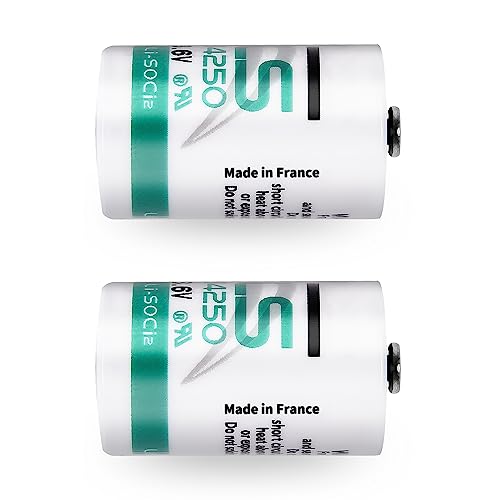 iNFISAN 2 X SAFT LS14250 1/2 AA 3.6v Battery 14250 Can Use for Dogwatch R9 Leash 1200mAh High Capacity