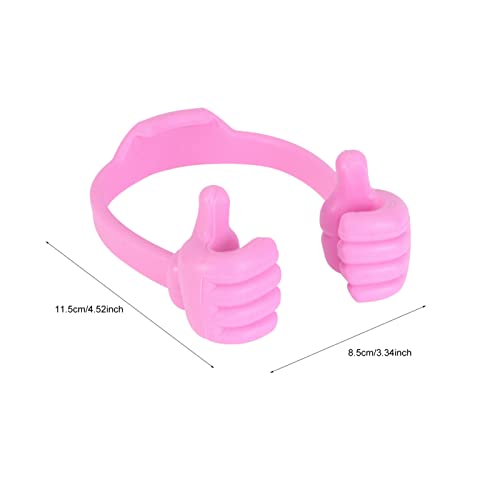 Mipcase Thumbs up Cell Phone Holder Lazy Mobile Phones Stand with Hand Holder Multi-Angle Desktop Tablet Cellphone Thumb Holder for Tablet Smarts Cellphone Travel Pink