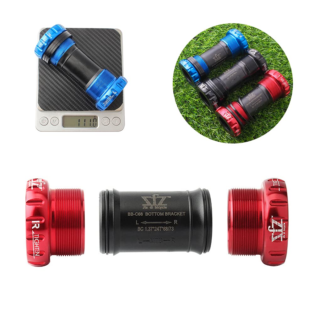 GOLDEAL Threaded Bottom Bracket 68MM-73MM, English Bottom Bracket for MTB/Road Bike. (Blue)