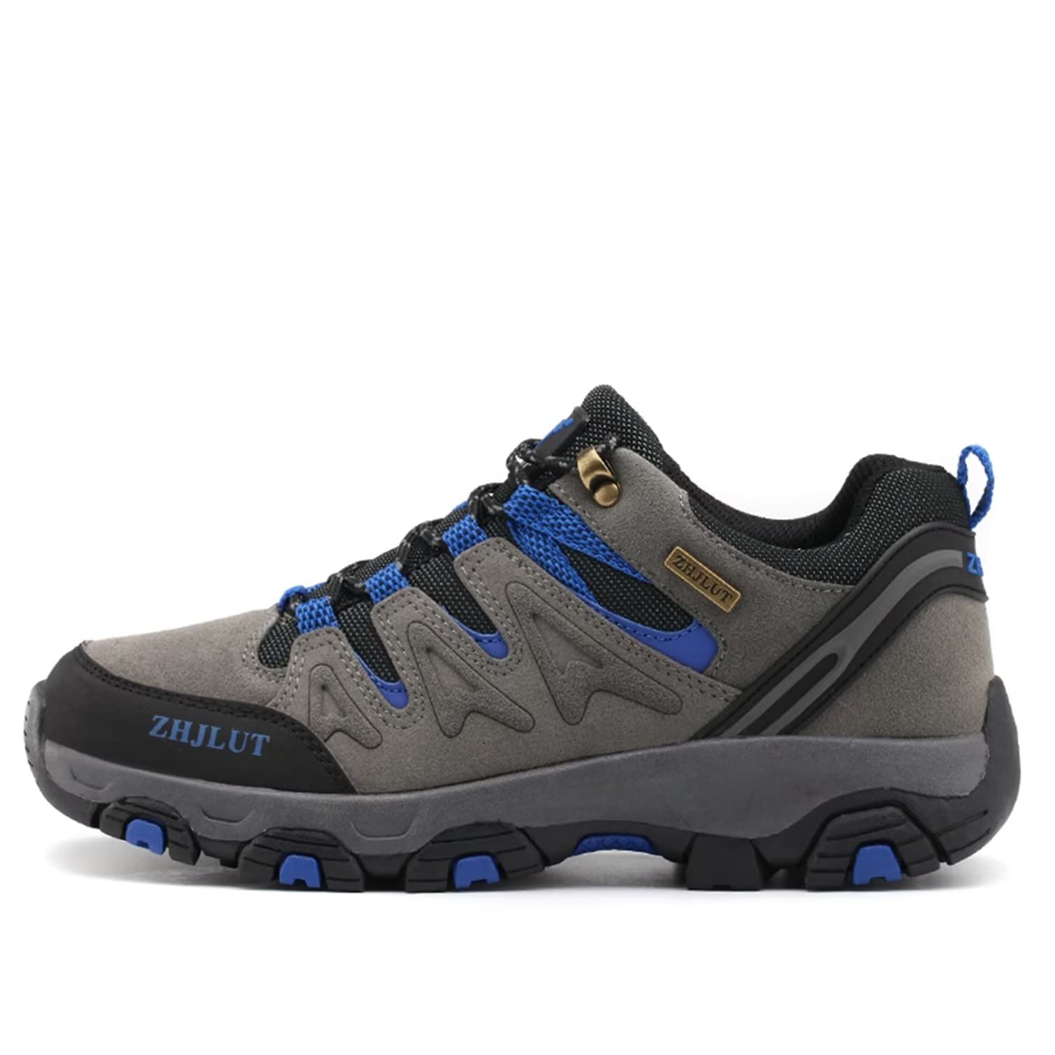 HARMOX Women's Men's Hiking Boot Slip Resistant Hiking Shoes for Men Lightweight Grey