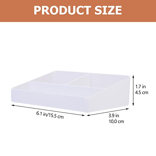 Tofficu 3 Compartment Coffee Condiment Holder Coffee Holder Storage Organizer Coffee Sugar Tea Bags Holder for Breakroom Office Home use