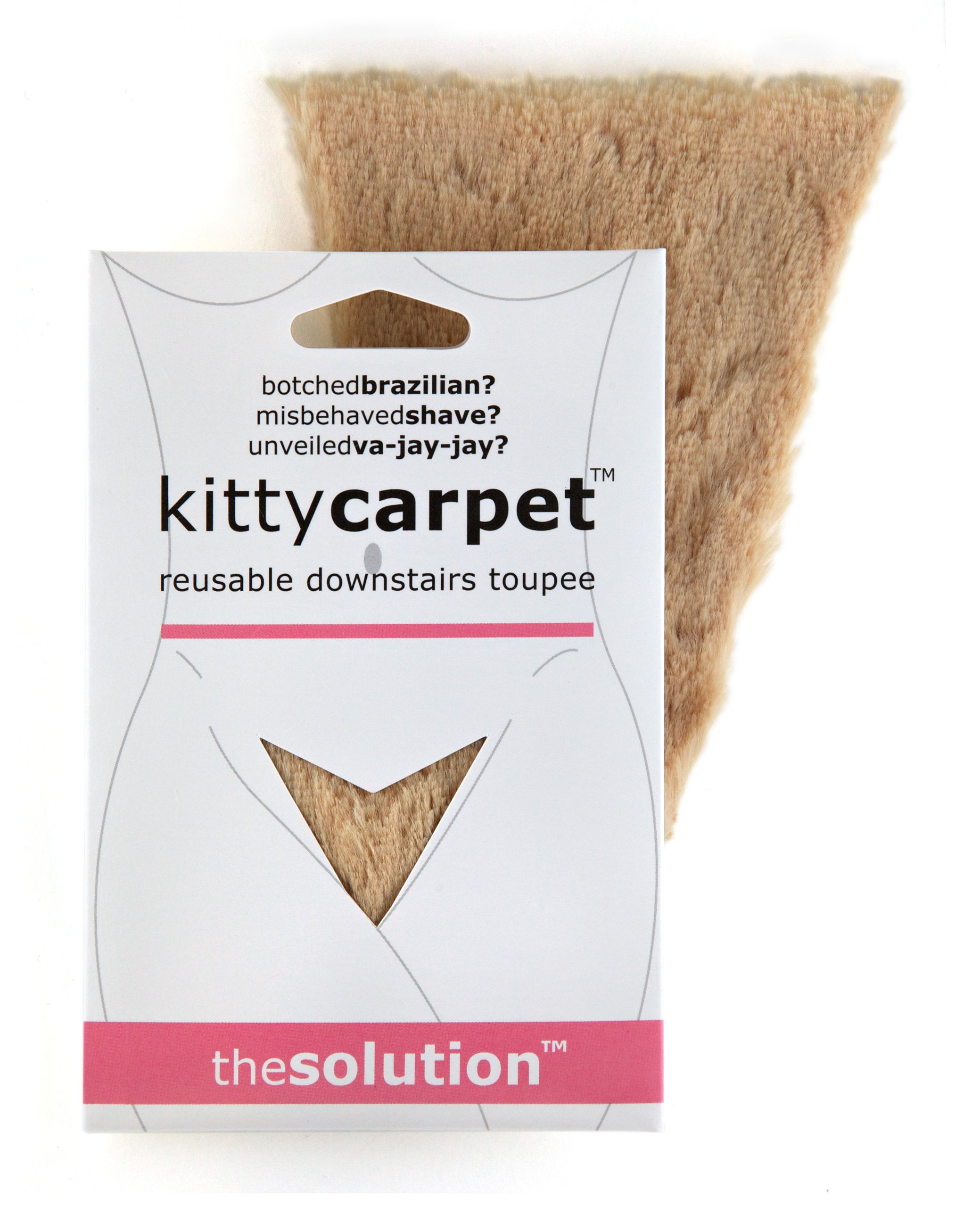 Fashion First Aid Kitty Carpet Reusable Downstairs Toupee Merkin Pubic Wig Funny Gag Gifts, Carpet Matches Drapes blonde