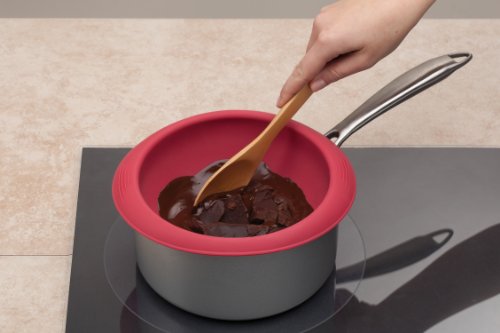 HIC Kitchen Rose Levy Beranbaum’s Baking Bowl Double Boiler, European-Grade Silicone, Red, 1.5-Quarts (6-Cups) Capacity