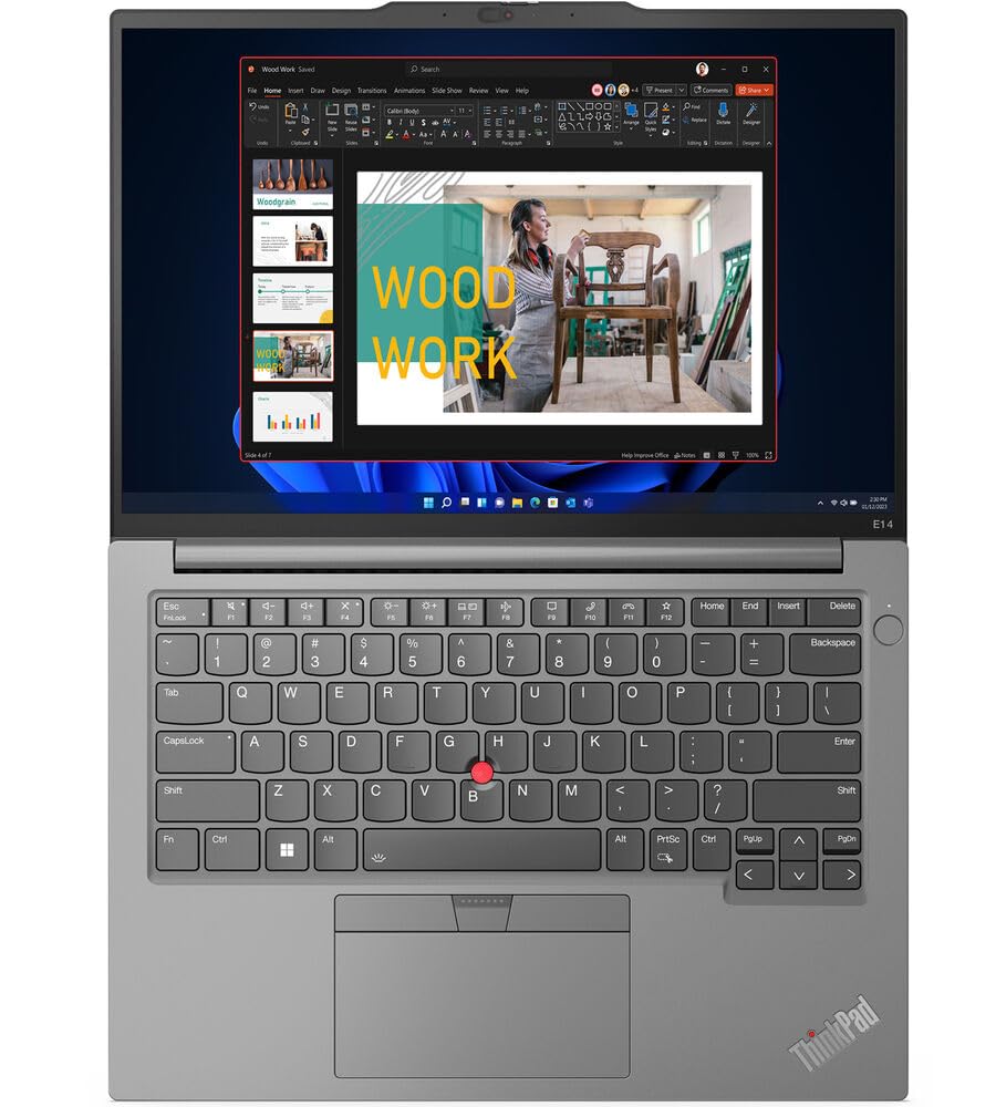 Lenovo ThinkPad E14 Gen 5 School & Business Laptop 14.0" IPS WUXGA Display (Intel i5-1335U, 16GB RAM, 1TB M.2 2242 SSD, Backlit KYB, Fingerprint, Thunderbolt 4, Win11P) w/DKZ USB Port Expander